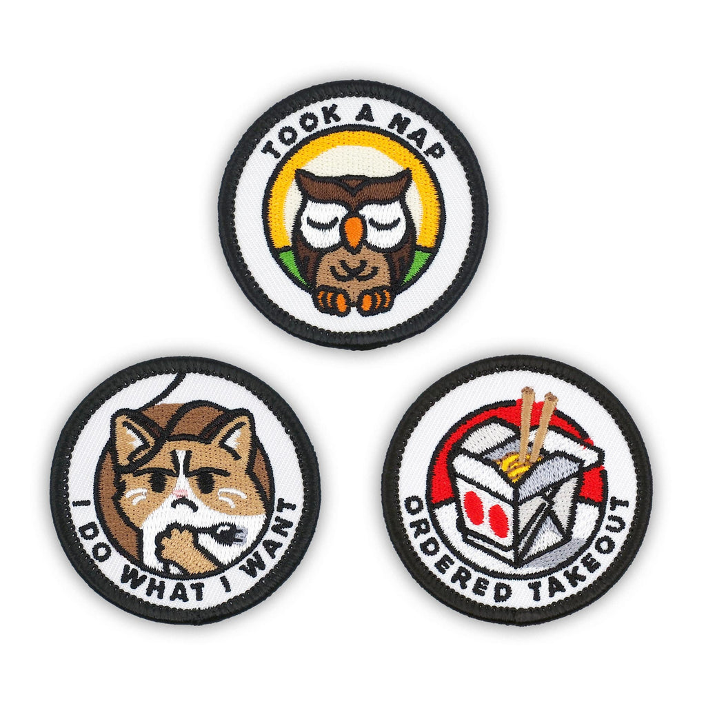 Adulting Merit Badge Embroidered Iron-On Patches (Achievements - Set 4 ...