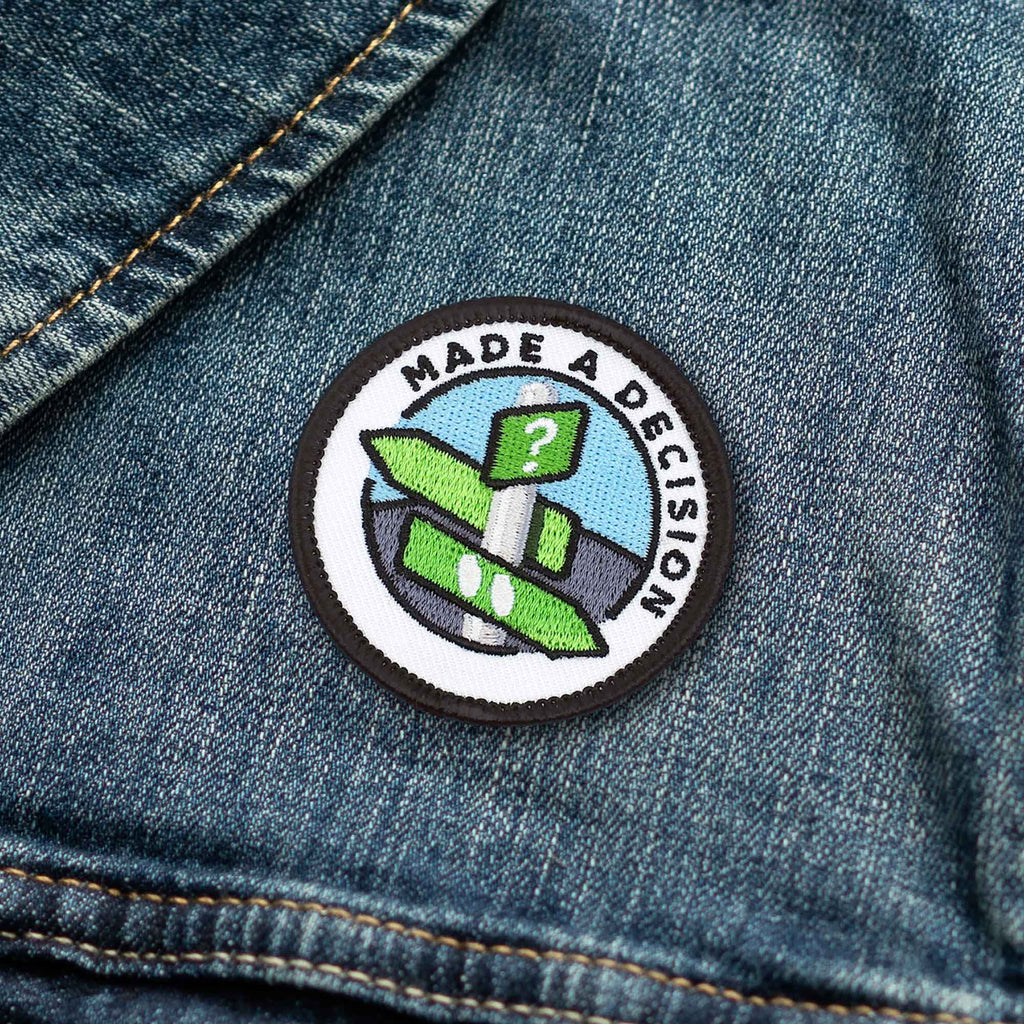 Adulting Merit Badge Embroidered Iron-On Patch (Made A Decision ...