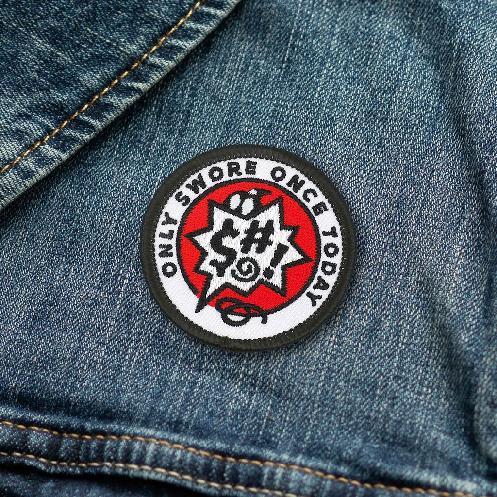 Adulting Merit Badge Embroidered Iron-On Patch (Only Swore Once Today ...