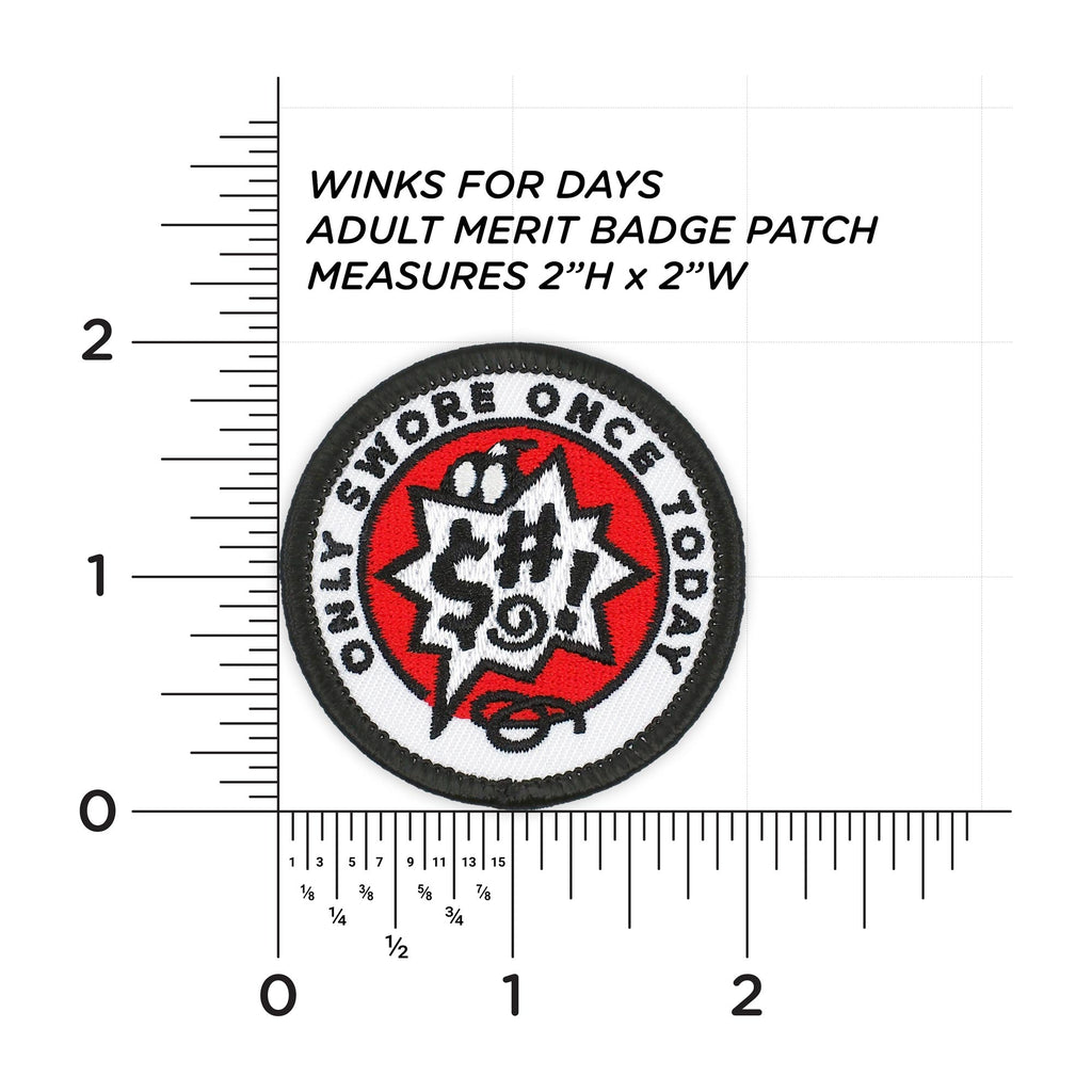 Adulting Merit Badge Embroidered Iron-On Patch (Only Swore Once Today ...