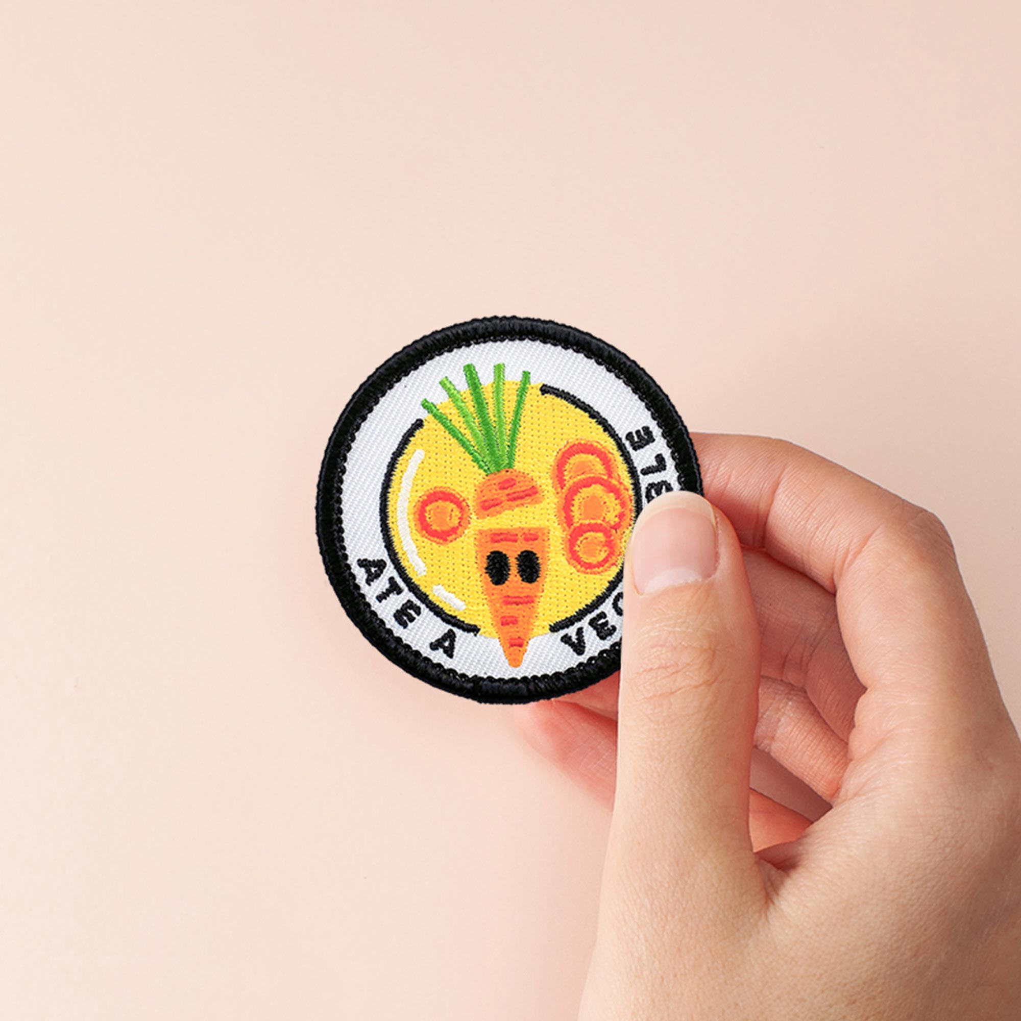 Adulting Merit Badge Embroidered Iron-On Patch (Ate a Vegetable ...