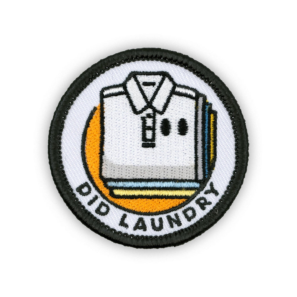 Adulting Merit Badge Embroidered Iron-On Patch (Did Laundry) – Winks ...