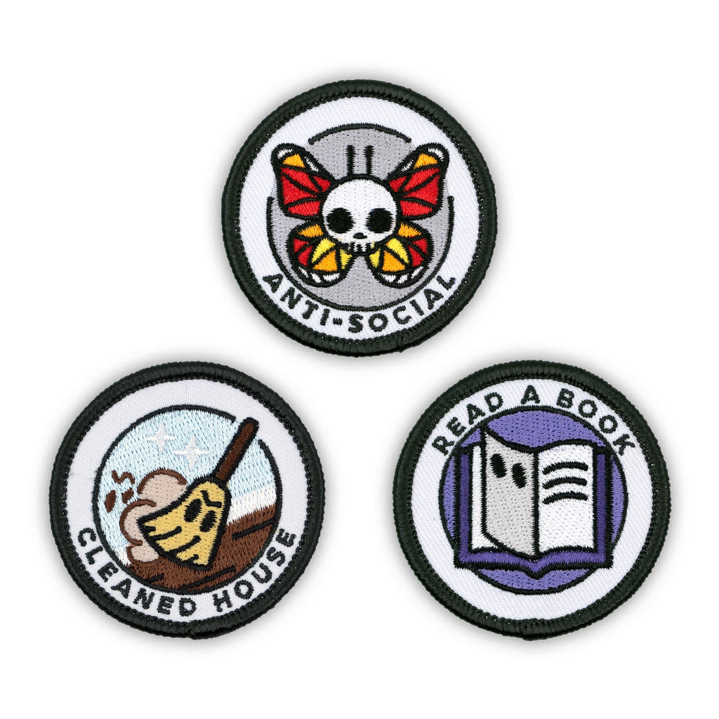 Adulting Merit Badge Embroidered Iron-On Patches (Homebody - Set 1 ...
