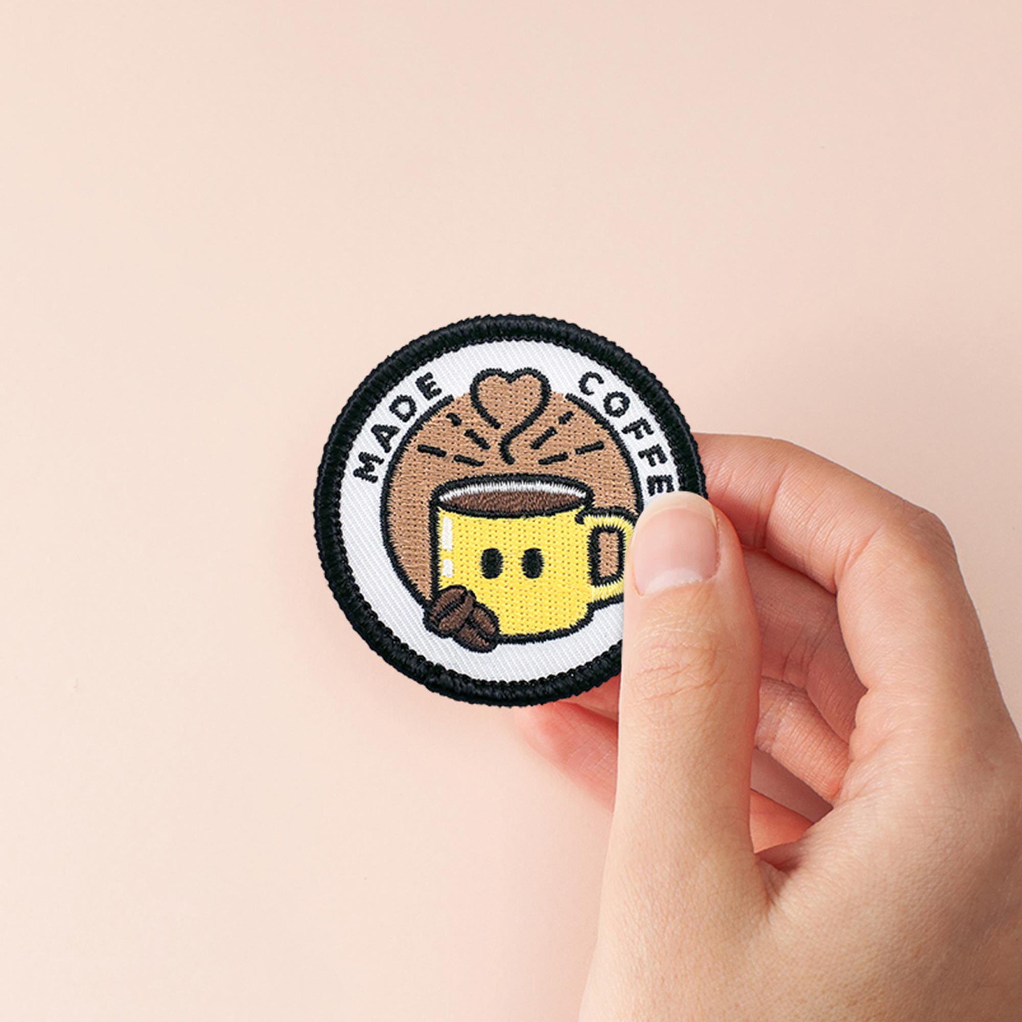 Adulting Merit Badge Embroidered Iron-On Patch (Made Coffee) – Winks ...