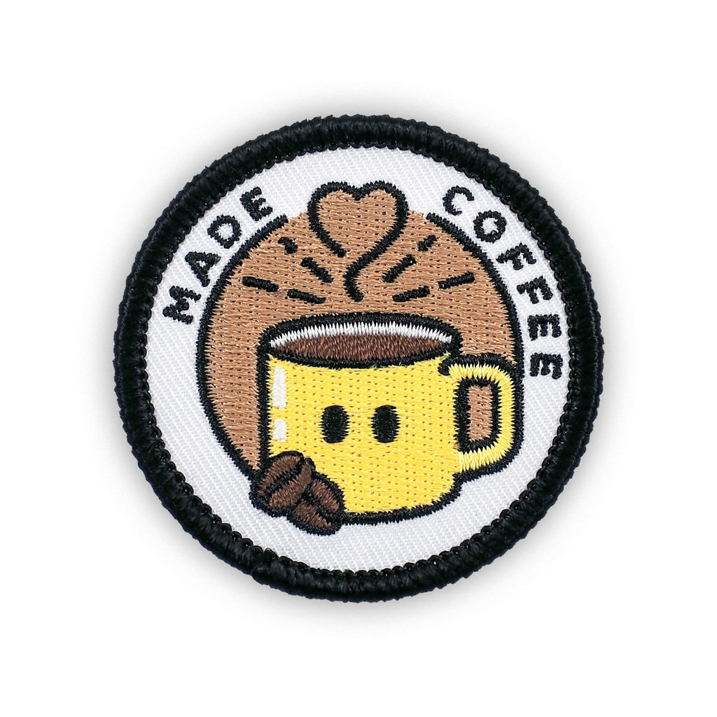 Adulting Merit Badge Embroidered Iron-On Patch (Made Coffee) – Winks ...