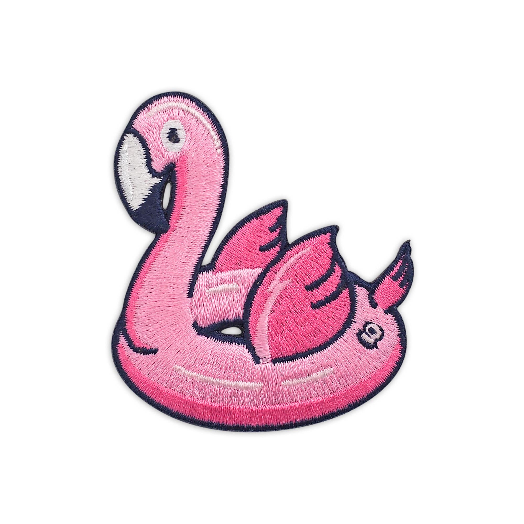 Pink Flamingo Floatie Embroidered Iron-On Patch – Winks For Days