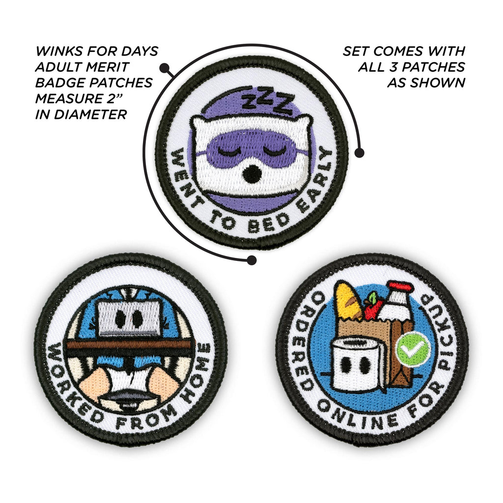 Adulting Merit Badge Embroidered Iron-On Patches (Responsibilities - S ...