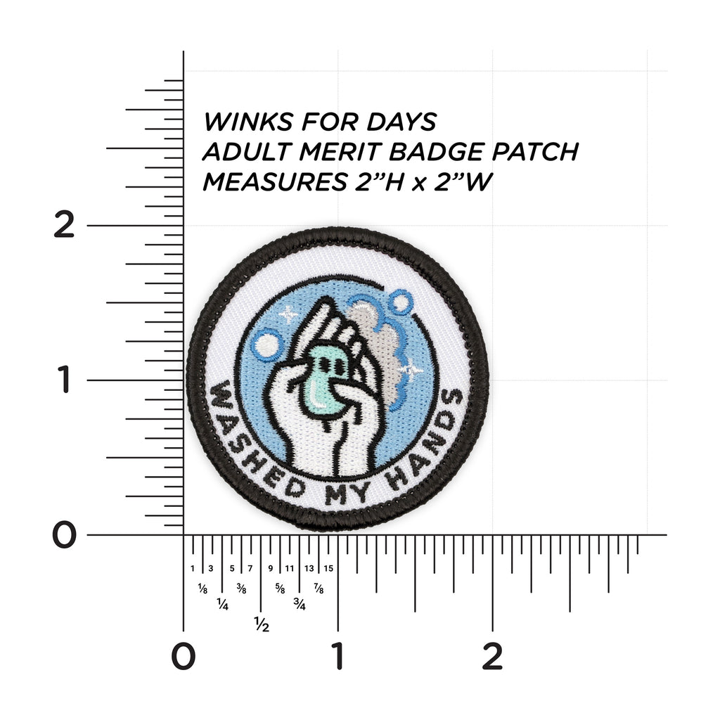 Adulting Merit Badge Embroidered Iron-On Patch (Washed My Hands ...
