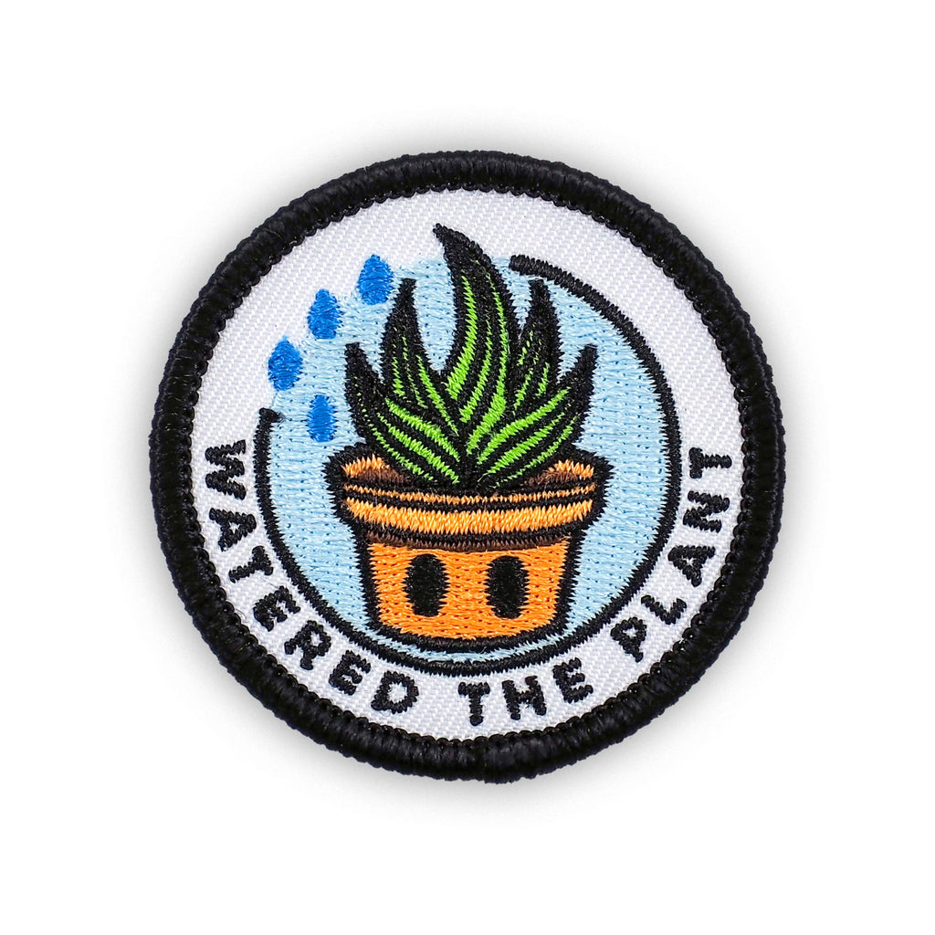 Adulting Merit Badge Embroidered Iron-On Patch (Watered The Plant ...