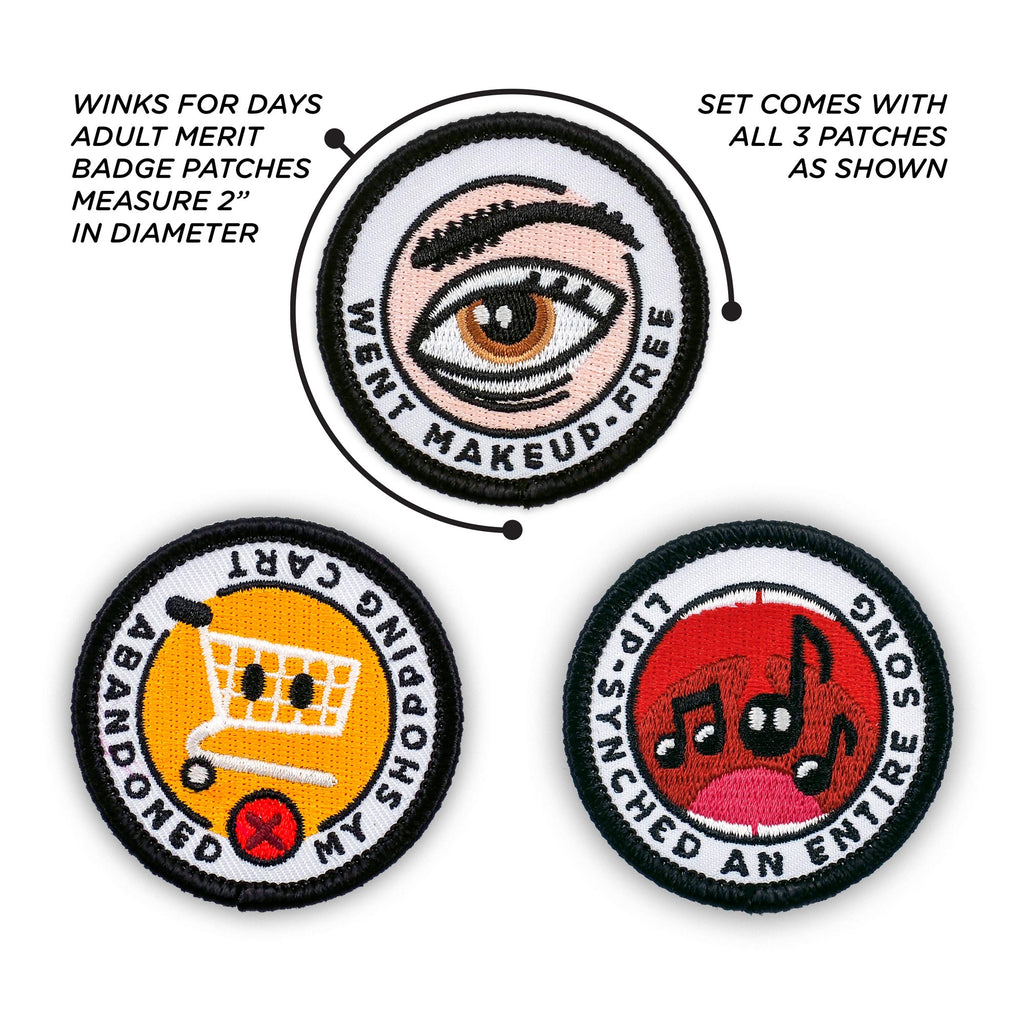 Adulting Merit Badge Embroidered Iron-On Patches (You Go Girl - Set 1 ...